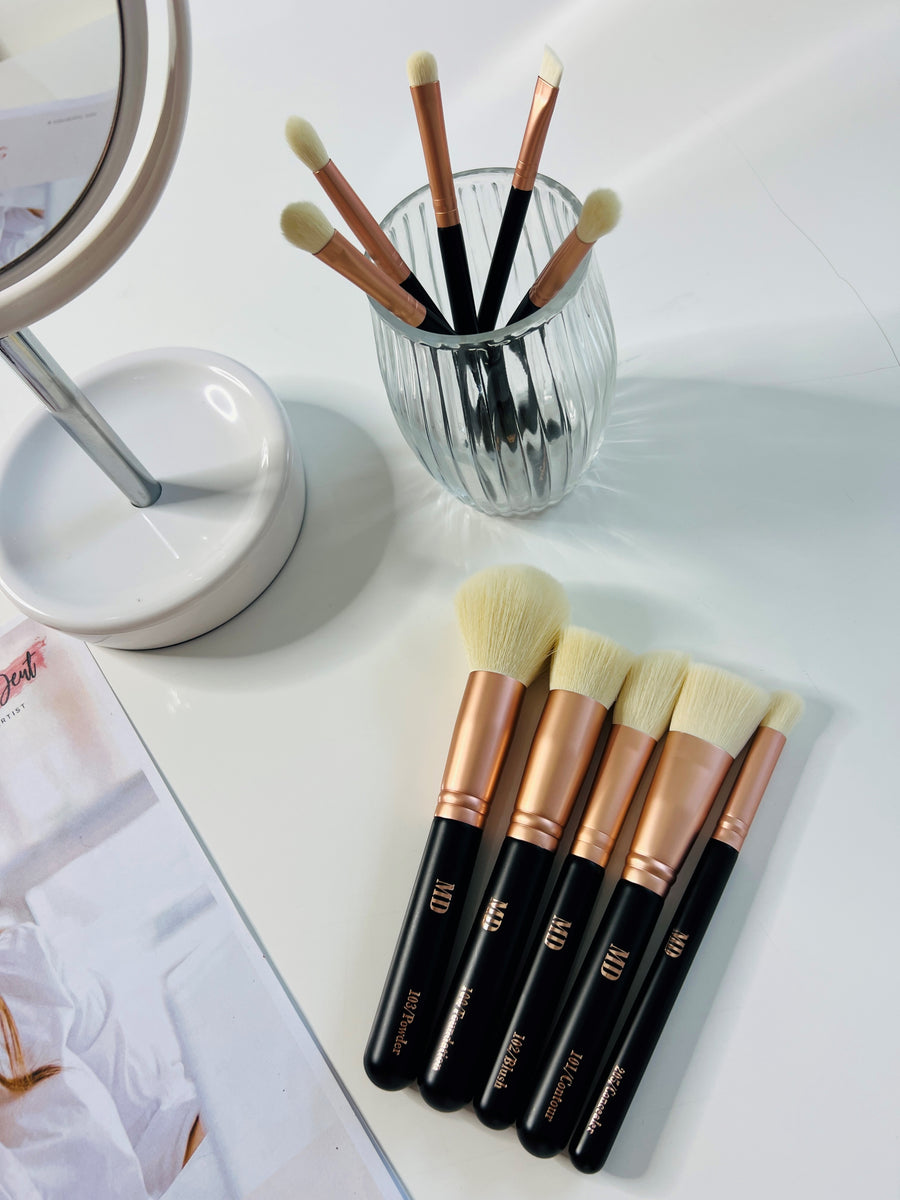 Perfect 10 Brush Set - Rose Gold – Megan Dent - Makeup Artist